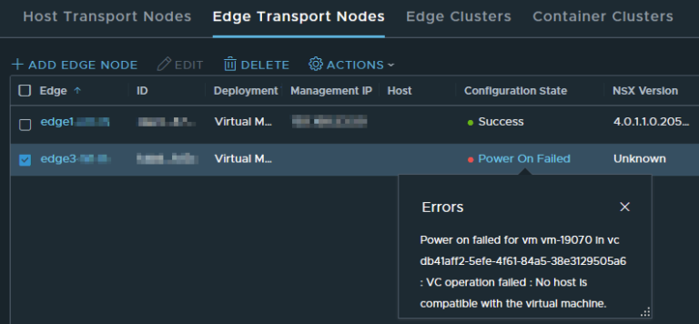 Deploy NSX 4.x Edge nodes on unsupported vSphere – Tech Central